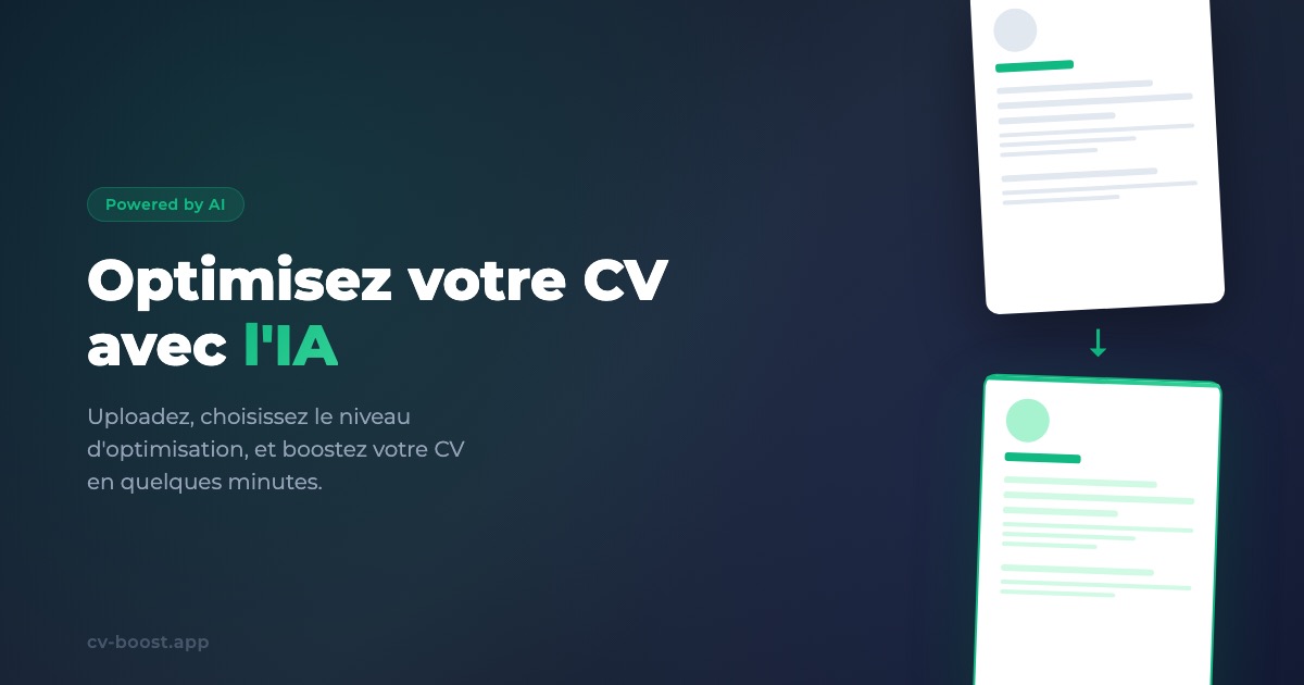 CV IA Gratuit : Créez votre CV en 2 Min | CV Boost